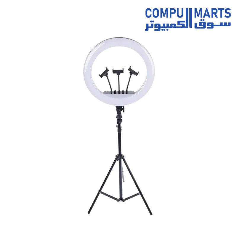 LED Selfie Ring Light RL-18 with USB Port with 3 Mobile Holder with st ...