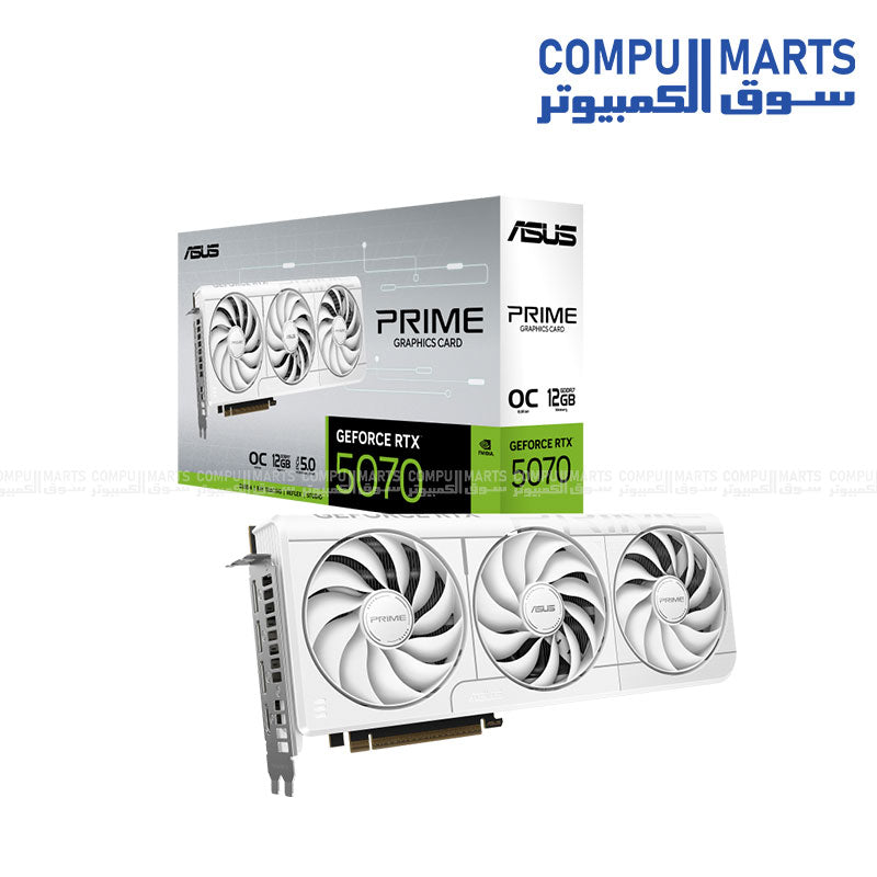 ASUS PRIME RTX 5070 White OC 12GB GDDR7 GPU – Egypt – Compumarts Egypt