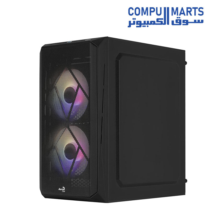 AeroCool CS107 V2 Micro ATX/mini-ITX Case Side Window 3 x 120mm FRGB F ...