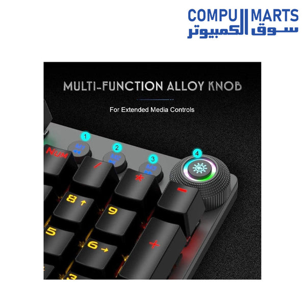 Aula F2088 Full Mechanical Gaming Keyboard with Rainbow Backlit LED ...