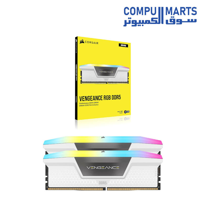 CORSAIR VENGEANCE RGB DDR5 RAM 5600MHz CL40 Intel XMP iCUE Compatible ...
