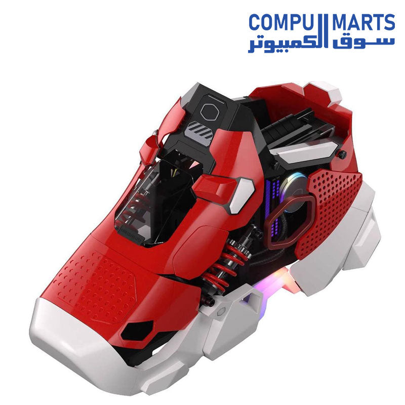 CoolerMaster Sneaker-X CPT Kit Case Mini-ITX Classic Red Aluminum SFX ...
