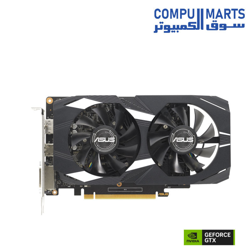ASUS Dual GeForce GTX 1650 V2 OC Edition 4GB GDDR6 – Compumarts - سوق الكمبيوتر