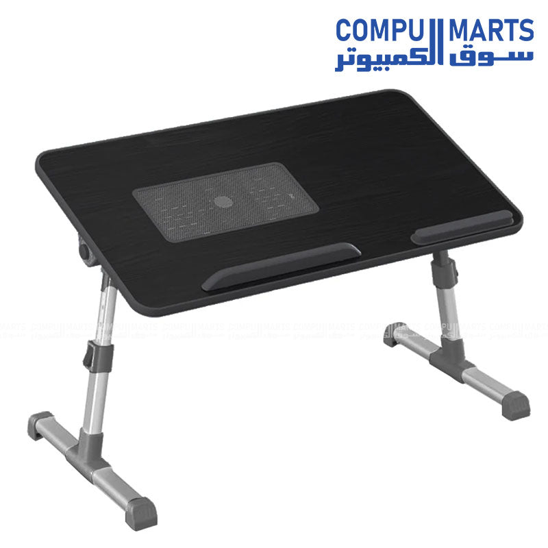 Dantech Q5 Wooden Laptop Cooling Table with Fan | Egypt – Compumarts Egypt