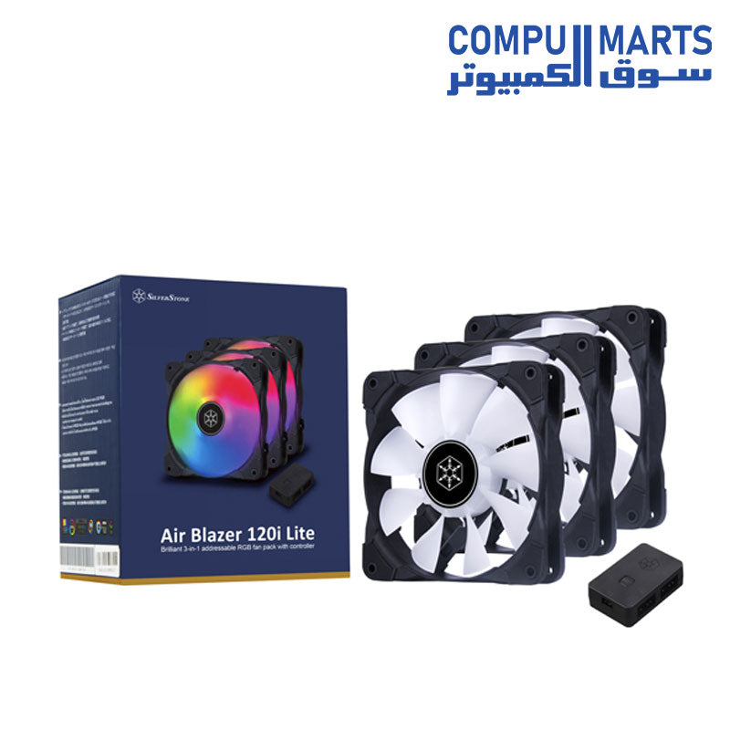 SilverStone Air Blazer 120i Lite-Brilliant 3-in-1 addressable RGB fan ...