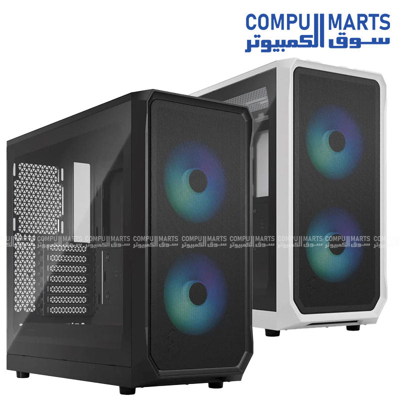 Fractal Design Focus 2 RGB TG Clear Tint, mid tower - Tempered Glass ...