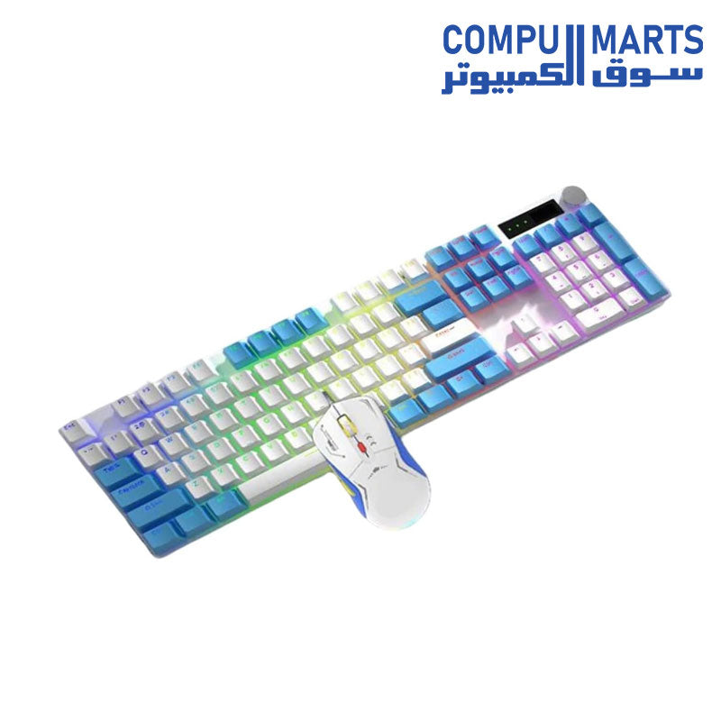 Forev Wired USB keyboard and mouse FV-Q600 , 104 Keys Mechanical Gamin ...