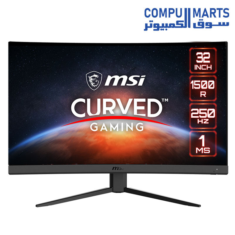 MSI G32C4X, 32" Gaming Monitor, 1920 x 1080 (FHD) Curved Gaming Monito ...