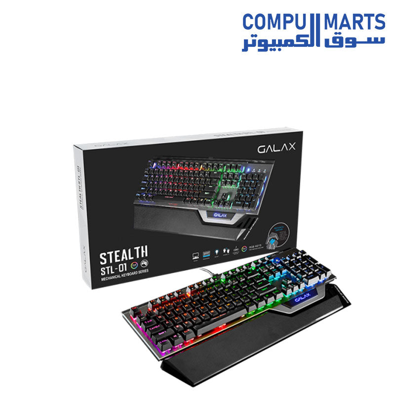 GALAX Gaming Keyboard (STL-01)Blue switch, 104 US layout – Compumarts Egypt