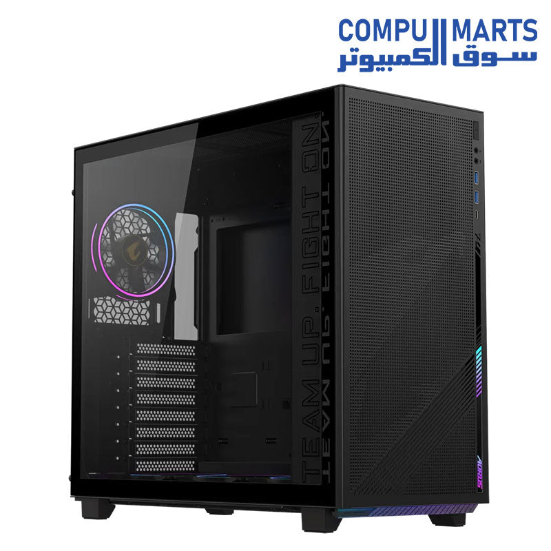 GIGABYTE AORUS C400 GLASS 4 ARGB PWM FANS — Optimized Vertical Airflow ...