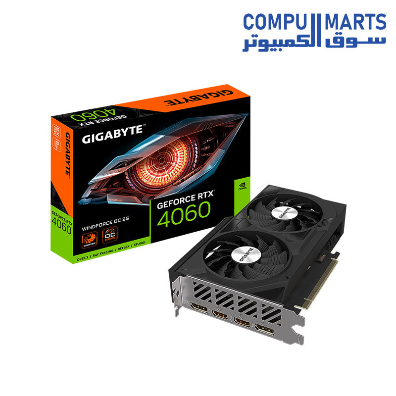 GIGABYTE GeForce RTX 4060 WINDFORCE OC 8G GRAPHIC CARD – Compumarts Egypt