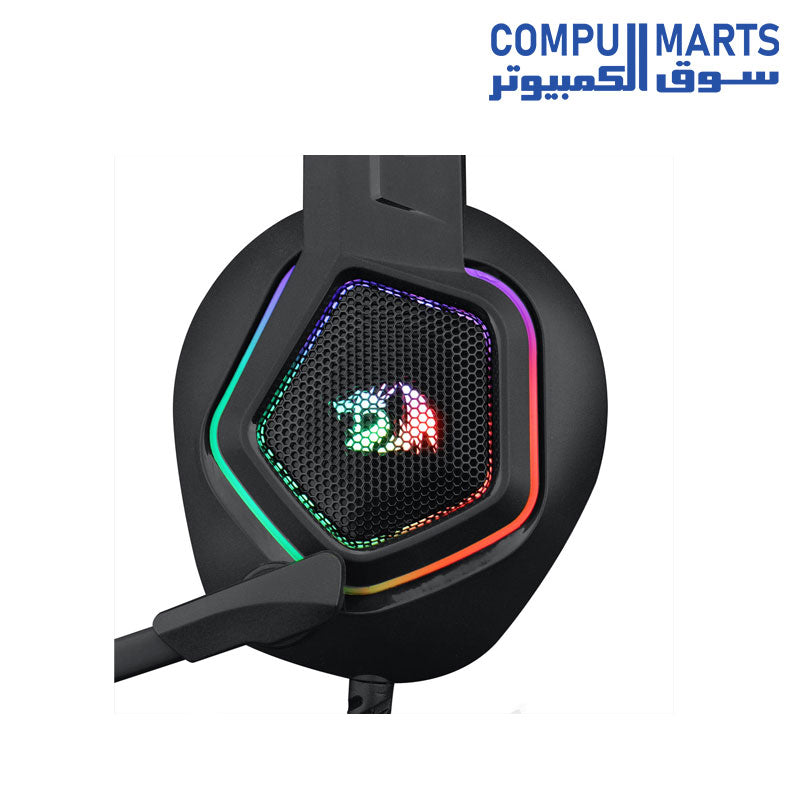 Redragon H280 MEDEA RGB Gaming Headset – Stereo (Black) – Compumarts Egypt
