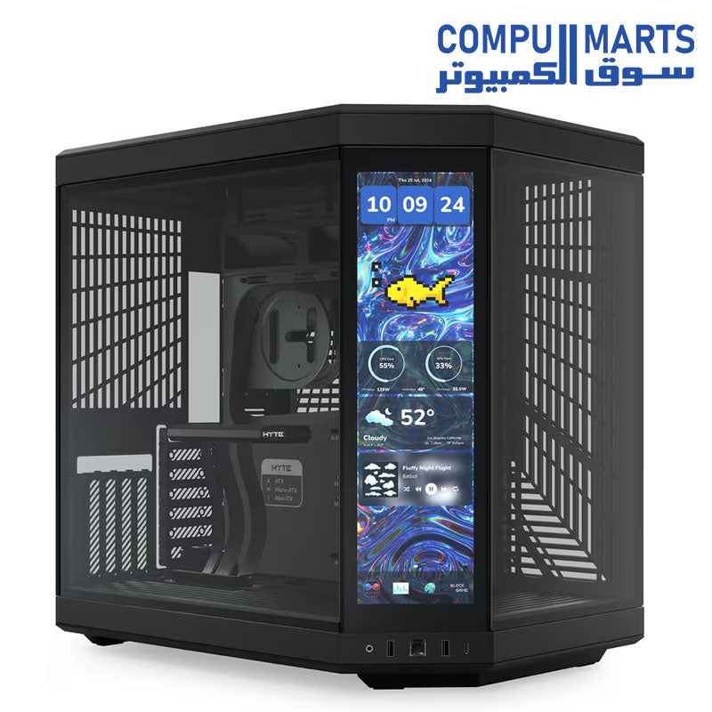 HYTE Y70 Touch Infinite Dual Chamber ATX Mid Tower Modern Aesthetic Ca ...