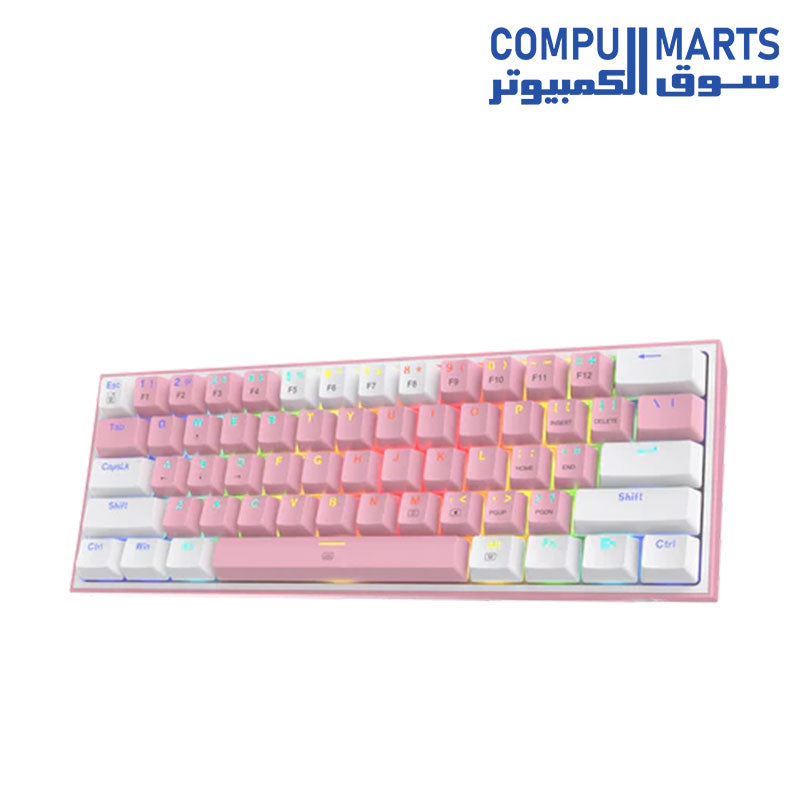 Redragon K617 FIZZ 60% Wired RGB Gaming Keyboard, 61 Keys Compact Mech ...