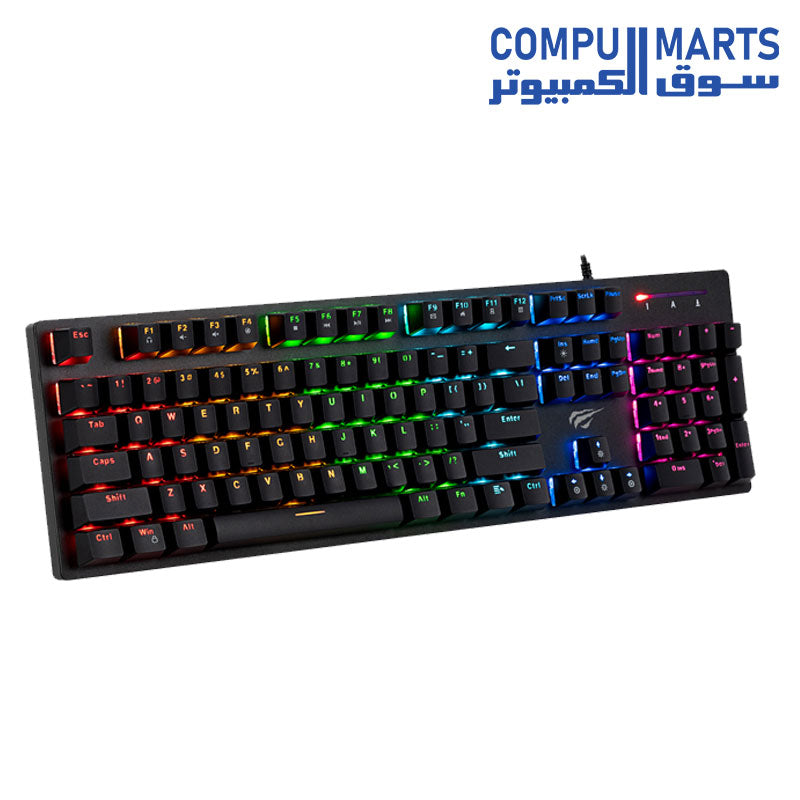 KB858L RGB Backlit Mechanical Keyboard – Compumarts Egypt