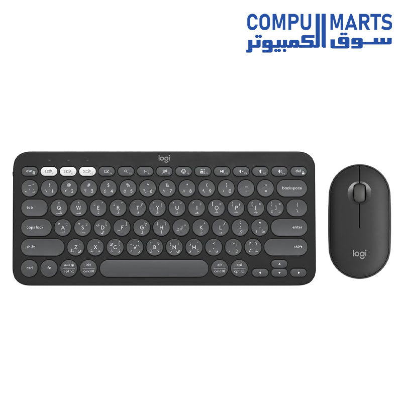 Logitech Pebble 2 Combo, Wireless Keyboard and Mouse, Quiet and Portab ...