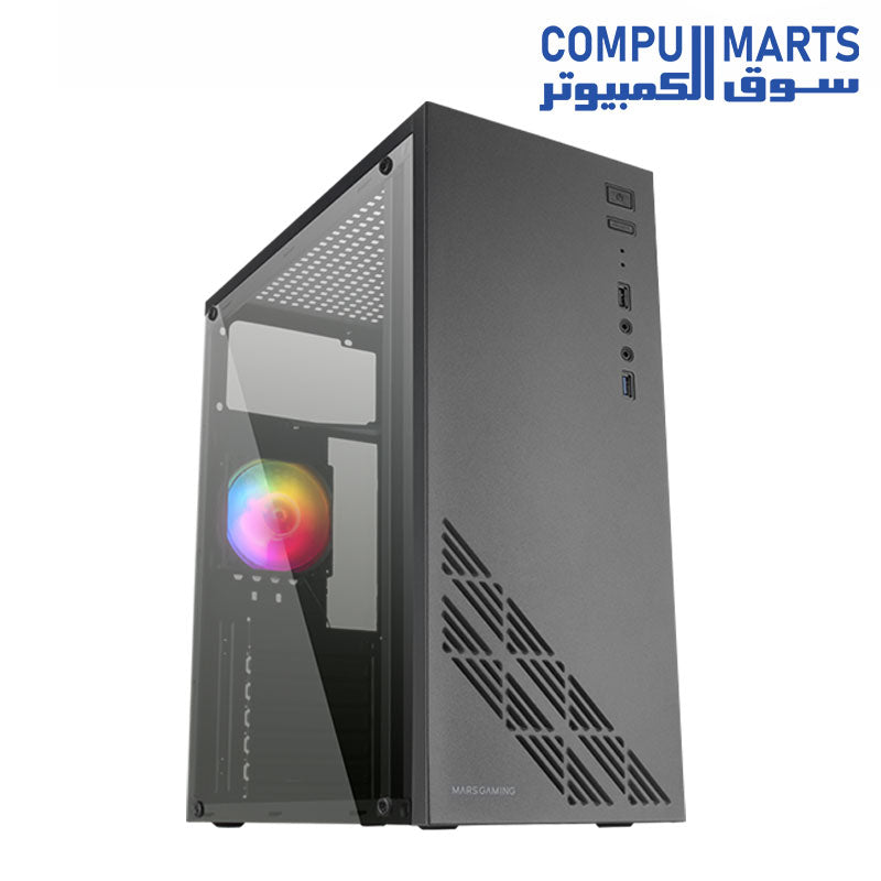 MARS GAMING MC100, ATX Gaming Case – Compumarts - سوق الكمبيوتر