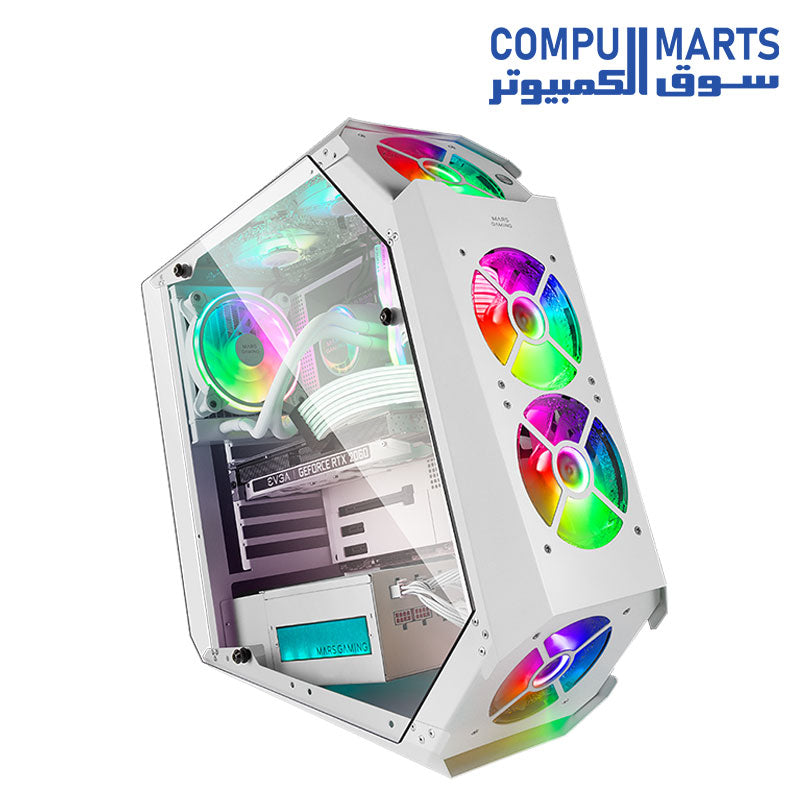 Mars Gaming Premium MC51 RGB Crystal PC tower case – Compumarts Egypt
