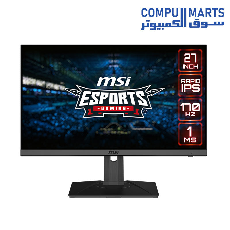MSI G272QPF, 27" Gaming Monitor, 2560 x 1440 (QHD), Rapid IPS, 1ms, 17 ...
