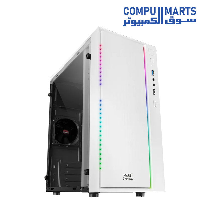 Mars Gaming MCM, MicroATX Compact PC Case, 16 Modes ARGB, Fan 8 cm ...