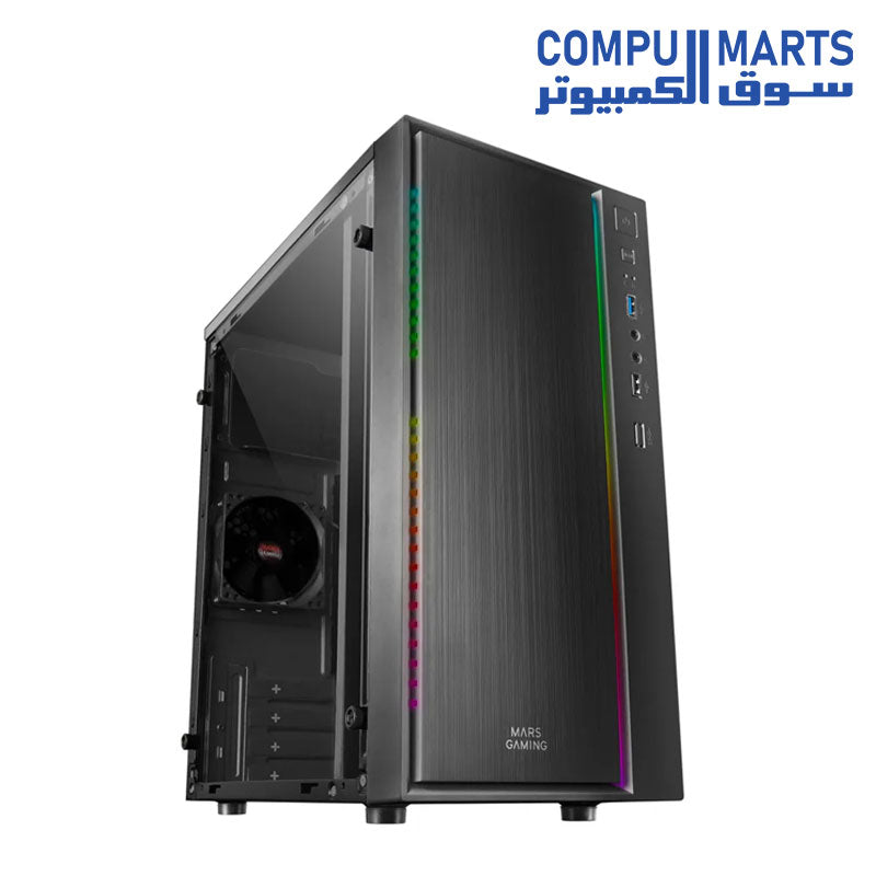 Mars Gaming MCM, MicroATX Compact PC Case, 16 Modes ARGB, Fan 8 cm ...