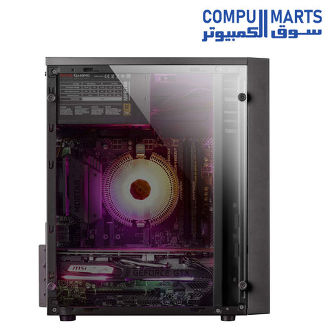 Mars Gaming MCM, MicroATX Compact PC Case, 16 Modes ARGB, Fan 8 cm ...