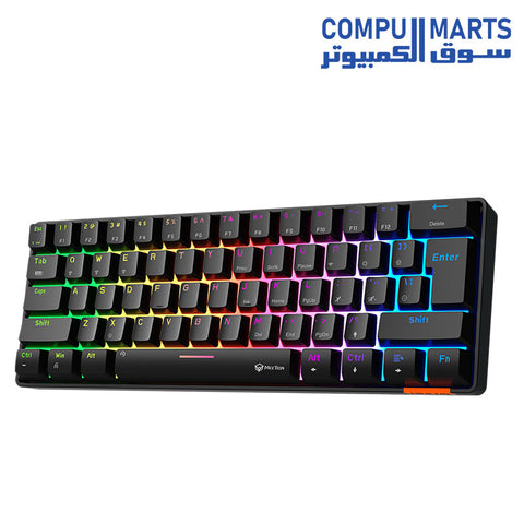 Meetion MK005BT 60% Blue switch Arabic Dual Mode Bluetooth Mechanical ...