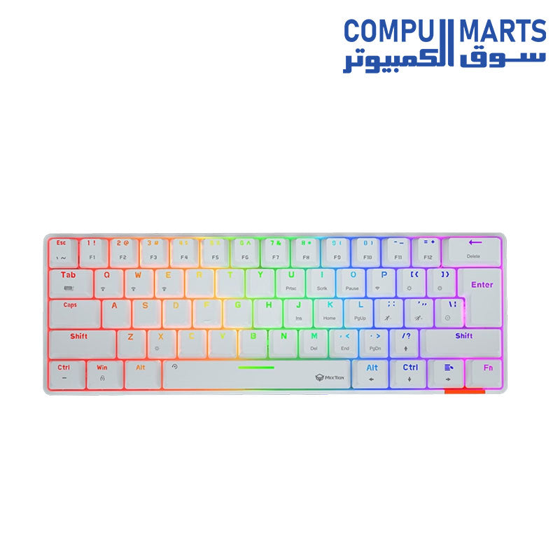 Meetion MK005BT 60% Blue switch Arabic Dual Mode Bluetooth Mechanical ...