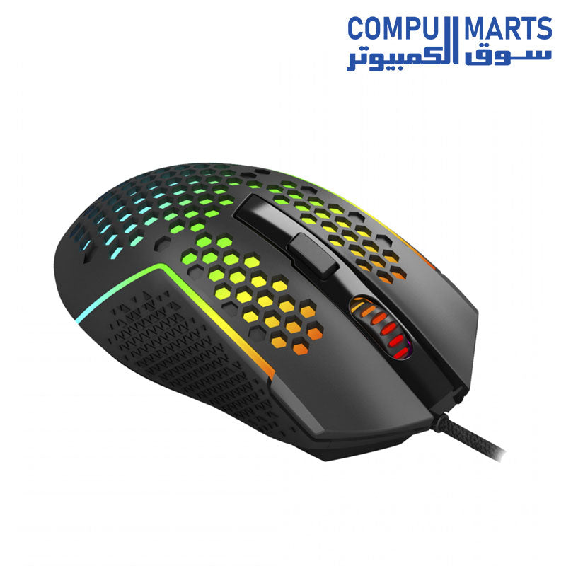 Redragon M987 Lightweight 55g Honeycomb Gaming Mouse RGB Backlit Wired ...