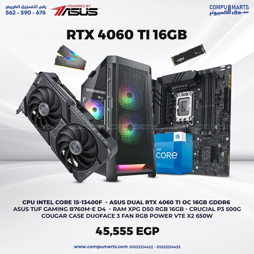 RTX 4060 TI 16GB BUILD CORE I5-13400F - RAM 16GB - SSD 500GB -RTX 4060 ...