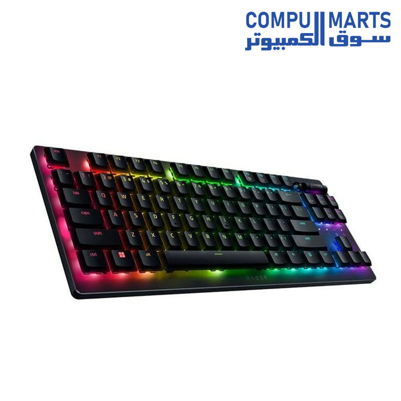 Razer DeathStalker V2 Gaming Keyboard Low-Profile Keys - Linear Red Op ...
