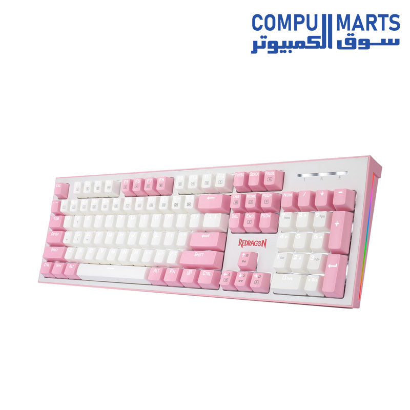 Redragon K623 HADES Dual Color Keys Mechanical Gaming Keyboard Single – Compumarts - سوق الكمبيوتر