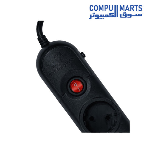 Power Strip Systemmax 5 Port - SMPG-5P – Compumarts - سوق الكمبيوتر