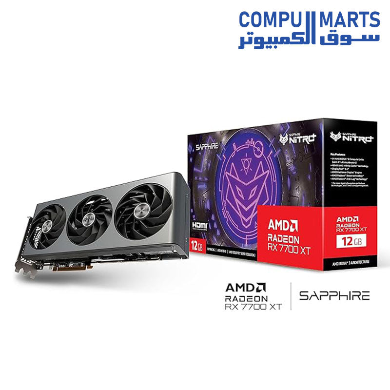 Sapphire Nitro+ AMD Radeon RX 7700 XT Gaming GRAPHIC CARDS OC 12GB GDD ...