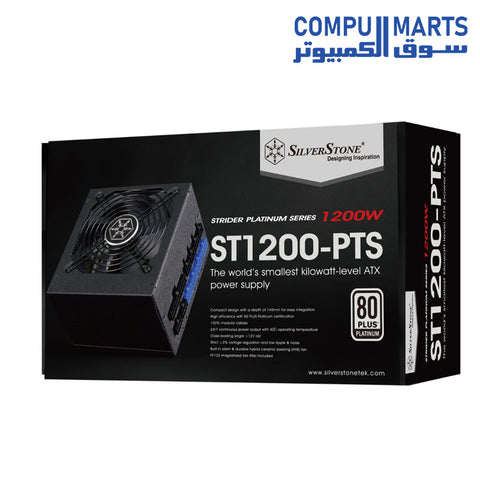 SilverStone ST1200-PTS 1200W Full Modular 80 Plus Platinum Power Suppl ...