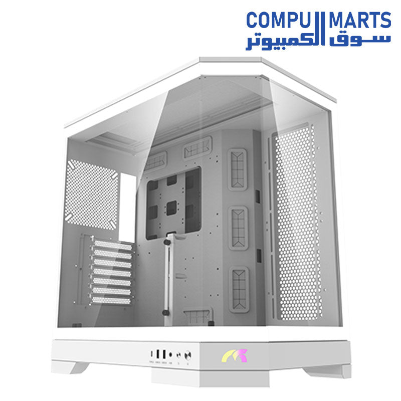 Tortox Prism Triple Glass Panel ATX/M-ATX Gaming PC Case with 7*ARGB P ...