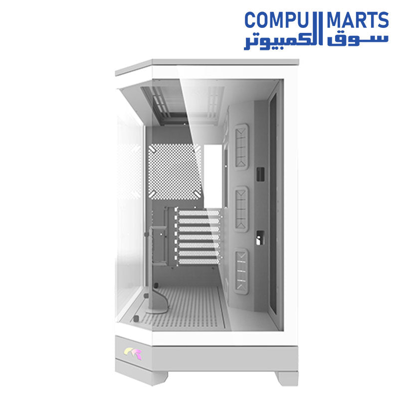 Tortox Prism Triple Glass Panel ATX/M-ATX Gaming PC Case with 7*ARGB P ...