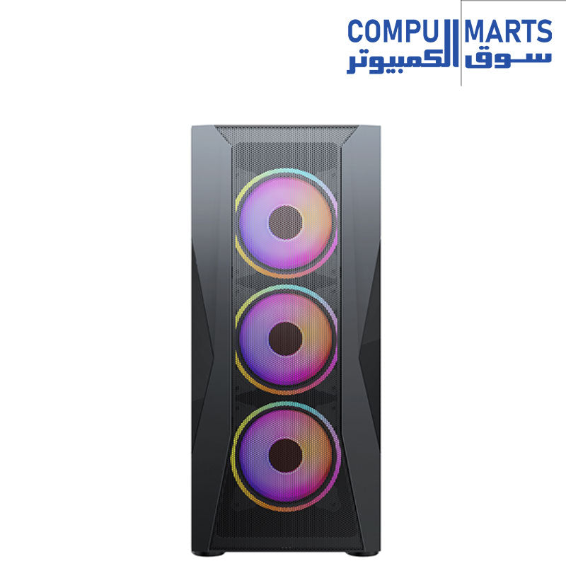 XANDER Velox Black new case 4FAN ARGB Pre-installed – Compumarts Egypt