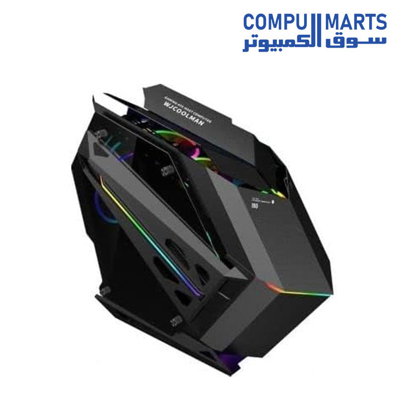 WJCoolMan Soul Battleship ATX Computer Case, SPCC + Tempered Glass Mat ...