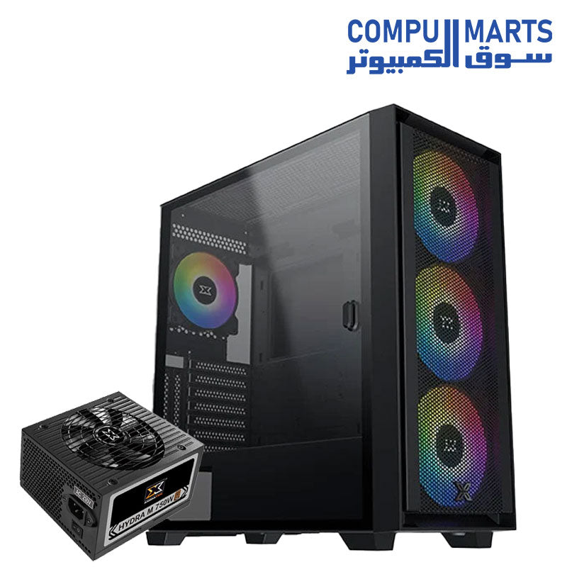 XIGMATEK ANUBIS PRO MESH ARGB + HYDRA 750W 80+ BRONZE SUPER TOWER Case ...