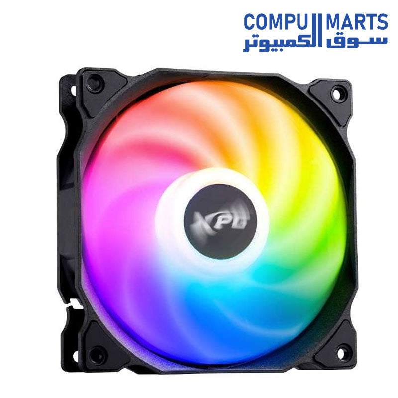 XPG Vento 120 ARGB Case Fan/Cooler for PC 9 LEDs, 1200 RPM, 45.3 CFM F ...