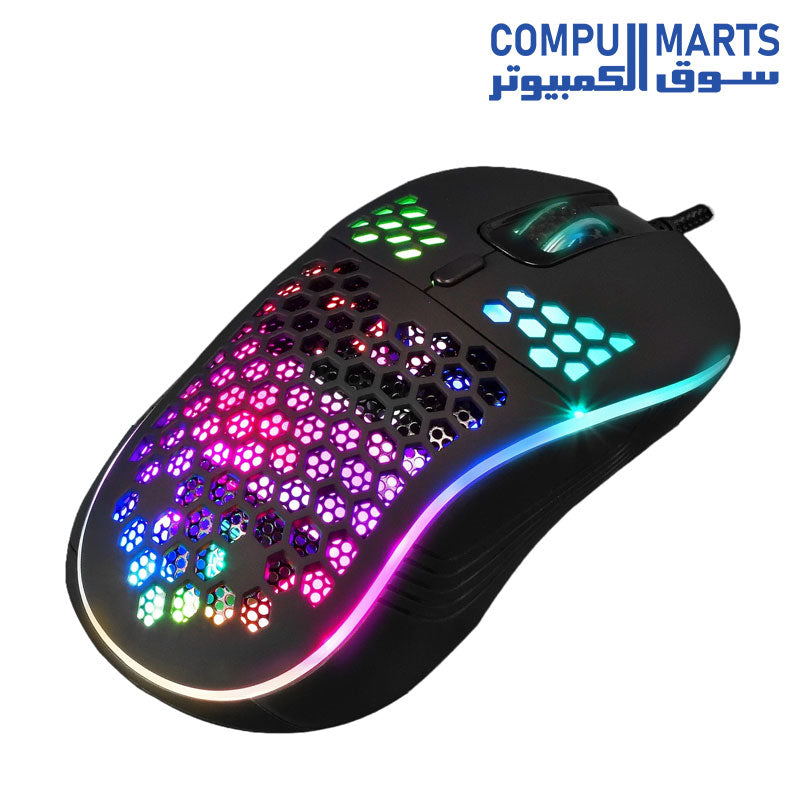 GAMDIAS Zeus M4 RGB Gaming Mouse 12,800 DPI + NYX E1 Mouse Pad 23.5 X ...
