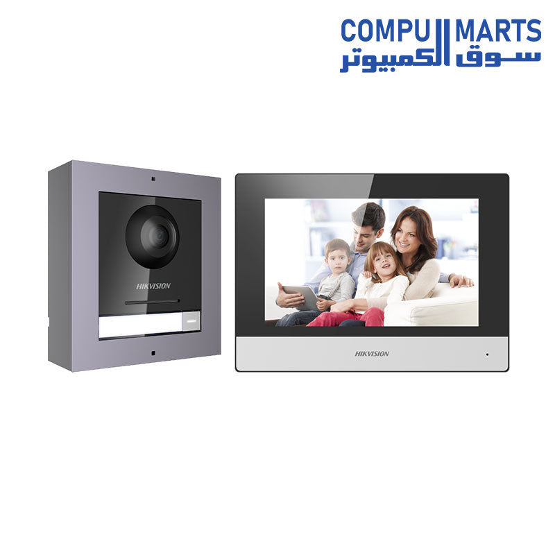 IP Video Intercom Kit Hikvision DS-KIS602 Modular Kit – Compumarts Egypt