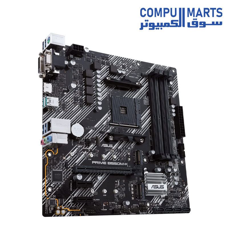 ASUS PRIME B550M-K (AMD B550) (Ryzen AM4) micro ATX motherboard with d ...