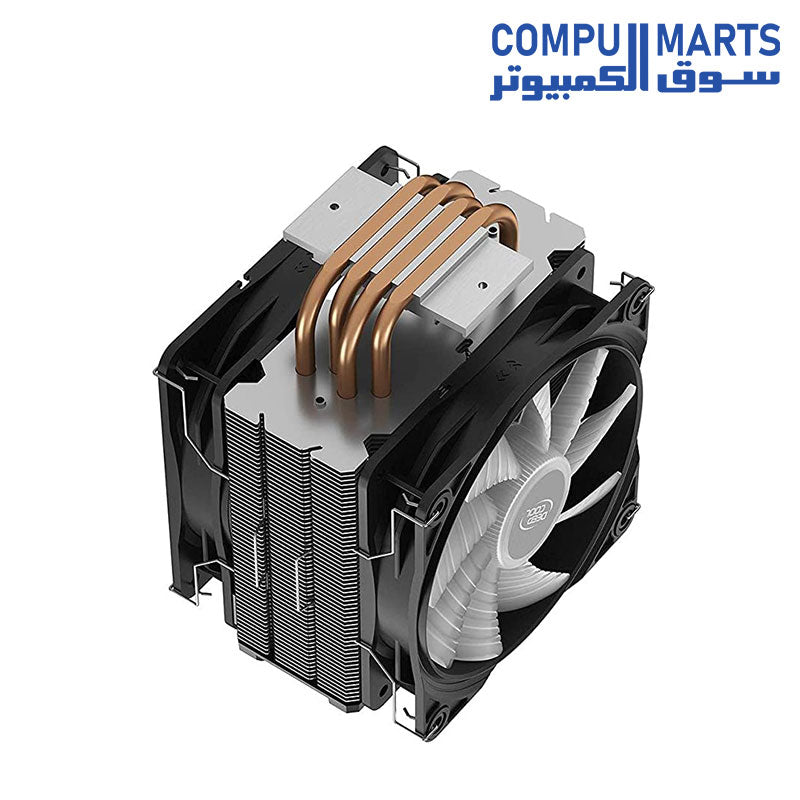 DEEPCOOL GAMMAXX 400 PRO Blue LED Air CPU Cooler with Dual 120mm PWM F ...