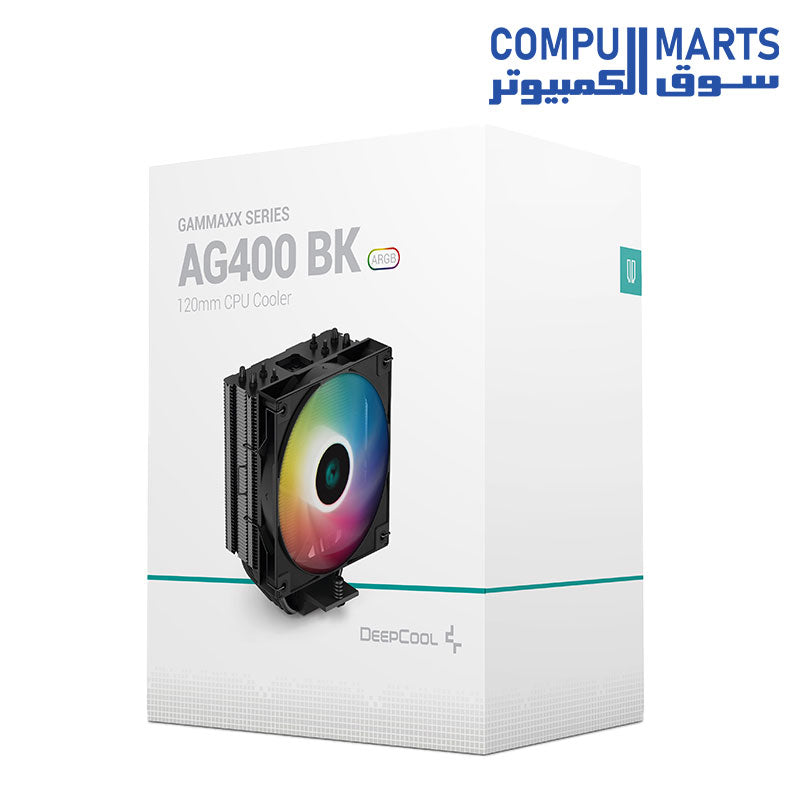 DeepCool AG400 BK ARGB Single-Tower CPU Cooler 120mm Static ARGB Fan D ...