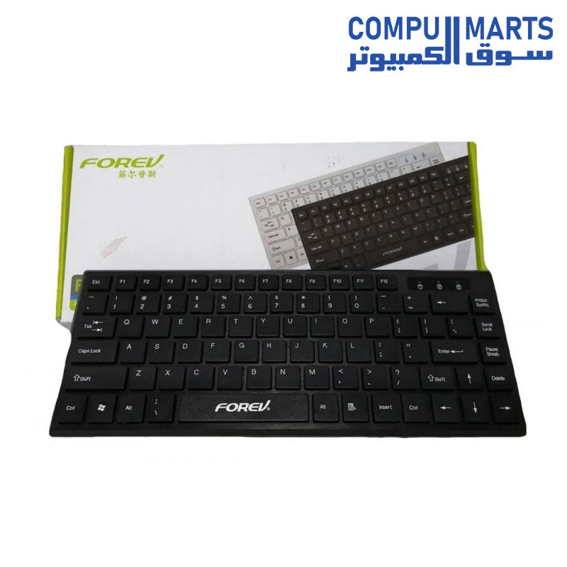 Forev Fv-65S Slim External Keyboard, Black – Compumarts Egypt