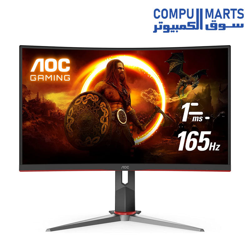 AOC C32G3E 31.5" inch VA 165Hz 1ms 1000R Curved Gaming Monitor ...