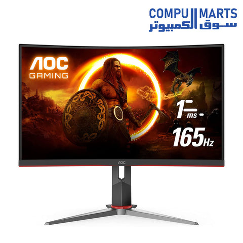 AOC C32G3E 31.5" inch VA 165Hz 1ms 1000R Curved Gaming Monitor ...