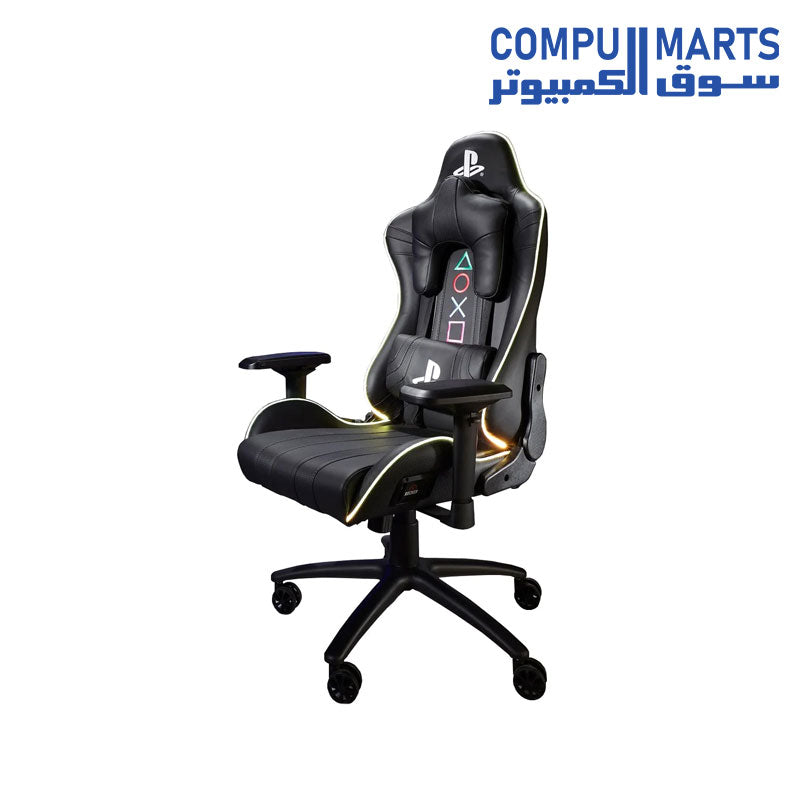 OFFICIAL PLAYSTATION AMAROK PC GAMING CHAIR DXRACER WITH LED LIGHTING ...
